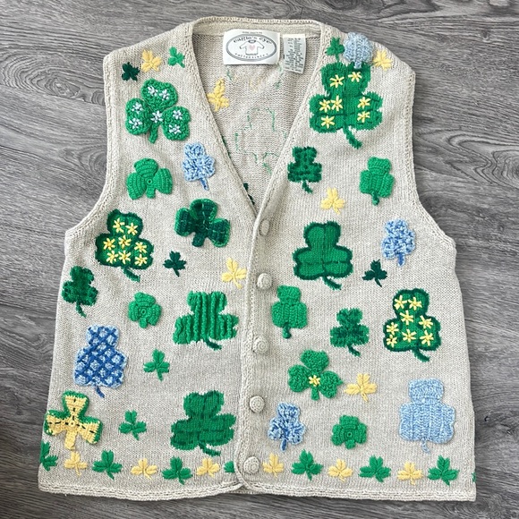 eagle’s eye | Jackets & Coats | Vintage Eagles Eye Shamrock Clover Knit ...